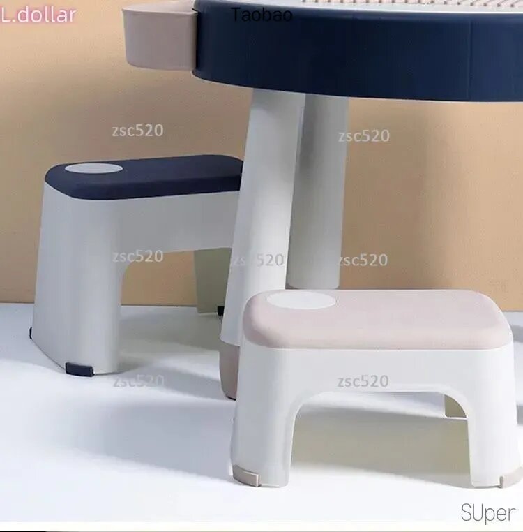 Табурет пластиковый белый с бежевой крышкой 25см x 34.5см для дома и дачи — фото 1