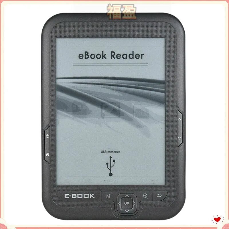 Электронная книга 6" Reader, серый, 4 ГБ встроенной памяти, поддержка форматов FB2, EPUB, CHM, microUSB