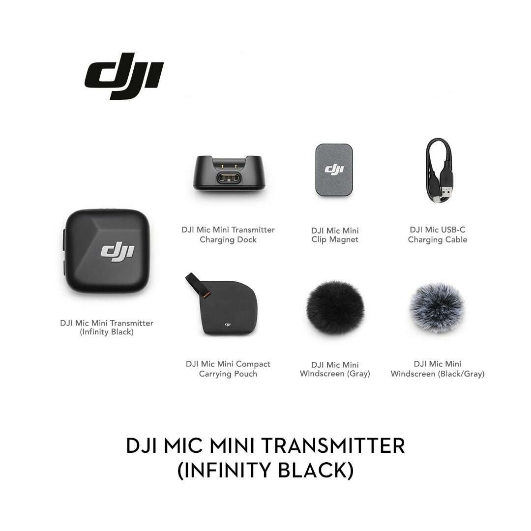 DJI Mic Mini Высококачественный Мини-Беспроводной микрофон со сверхлегким шумоподавлением в течение 48 часов