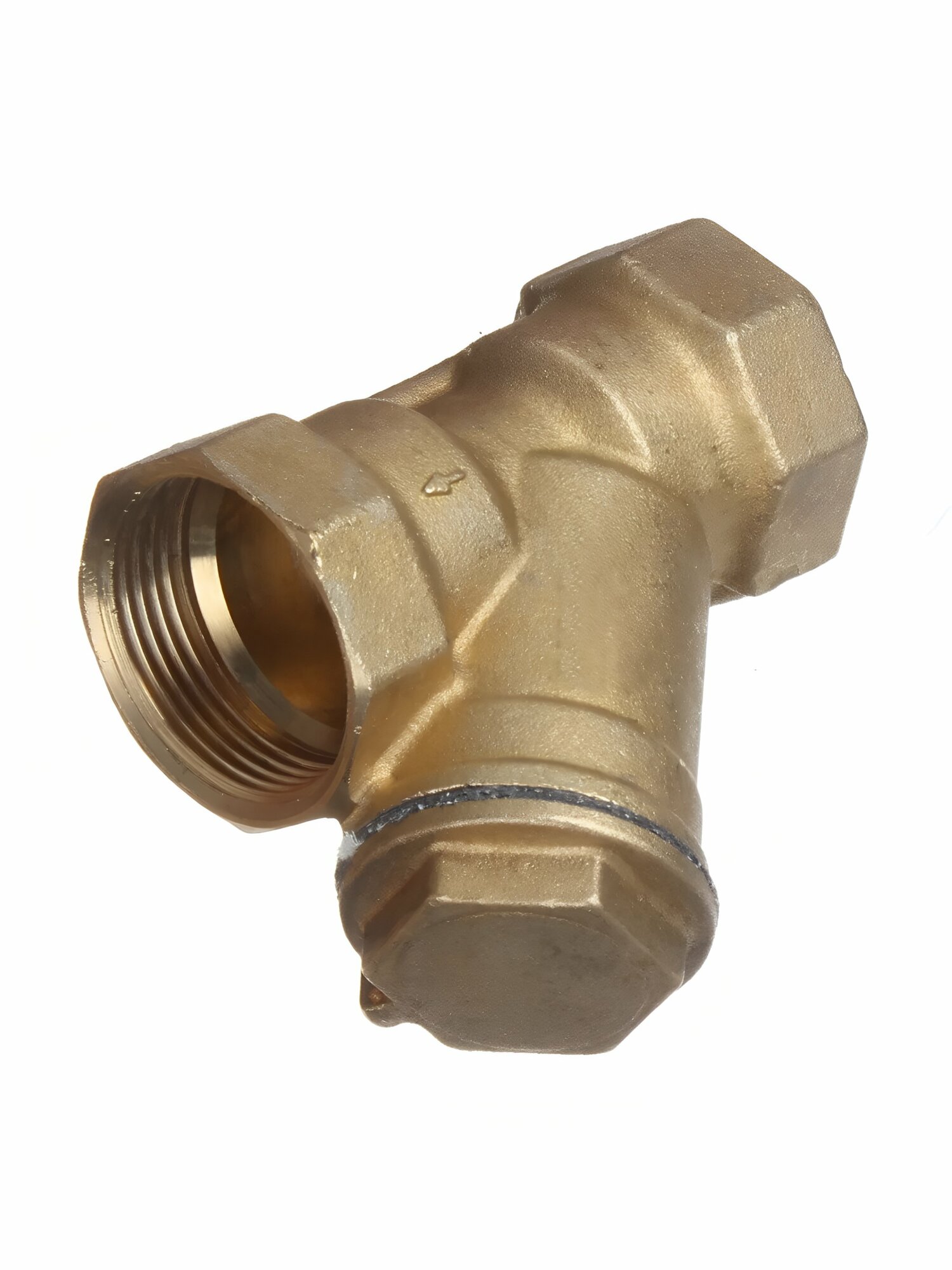 Фильтр косой для воды БАЗ 1 1/4 г-г латунный резьбовой, для системы отопления, Россия