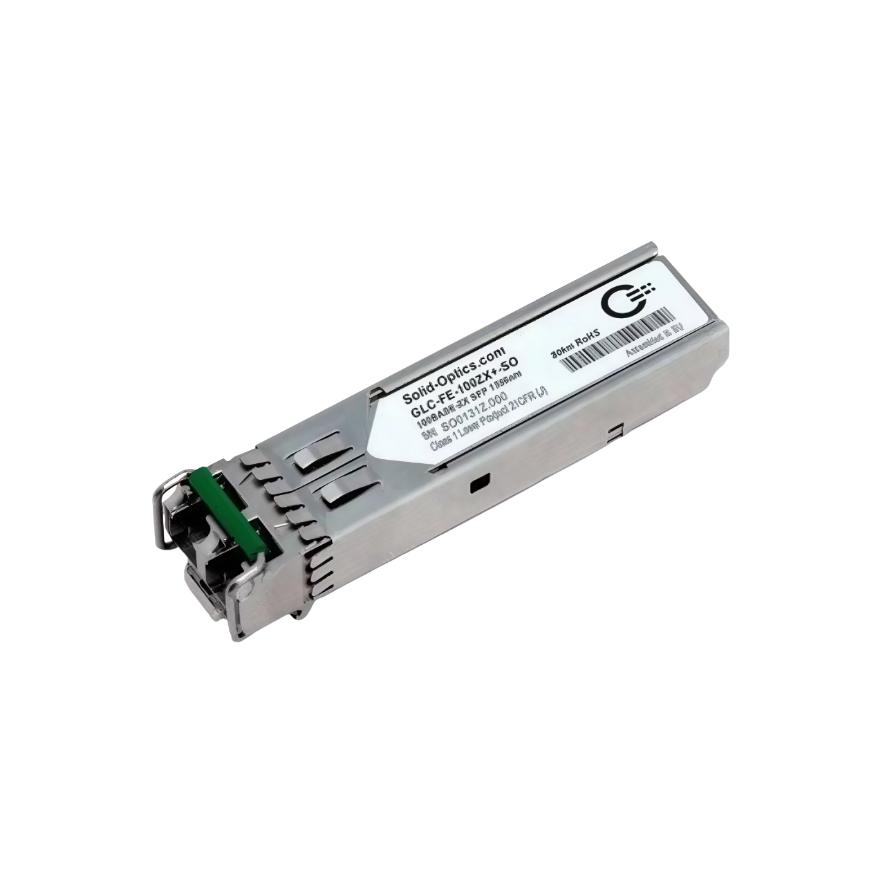 SFP-трансивер Cisco GLC-FE-100ZX= для Fast Ethernet, 100BASE-ZX, SMF, 1550 нм, LC, до 80 км