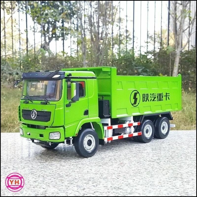 Масштабная модель 1:24 SHACMAN X3000, премиум игрушка из сплава, представляет тяжелый грузовик новой энергии