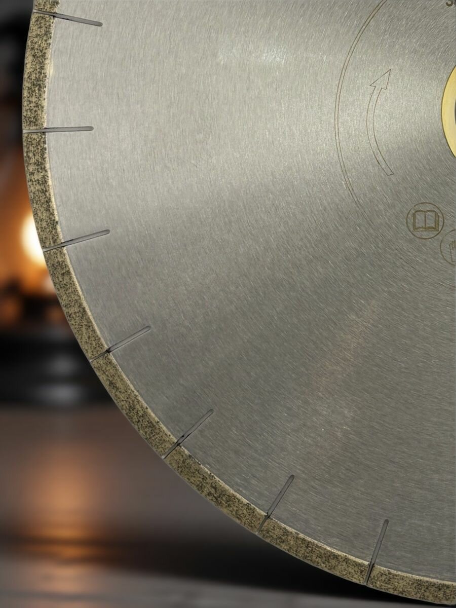 Алмазный диск для камнерезных станков по мрамору Troikastone Marble Silent 350x40/42x2.8x8mmx26T (бесшумный)