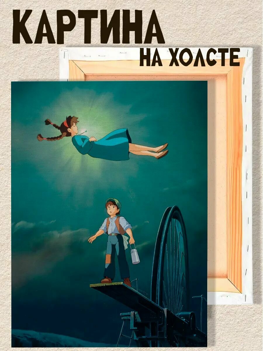 Картина на стену аниме, на подрамнике, 1шт, 38х25 размер.
