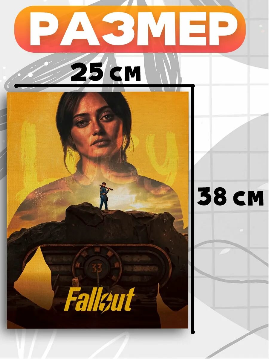 Картина на стену Fallout, на подрамнике, 1шт, 38х25 размер. — фото 1