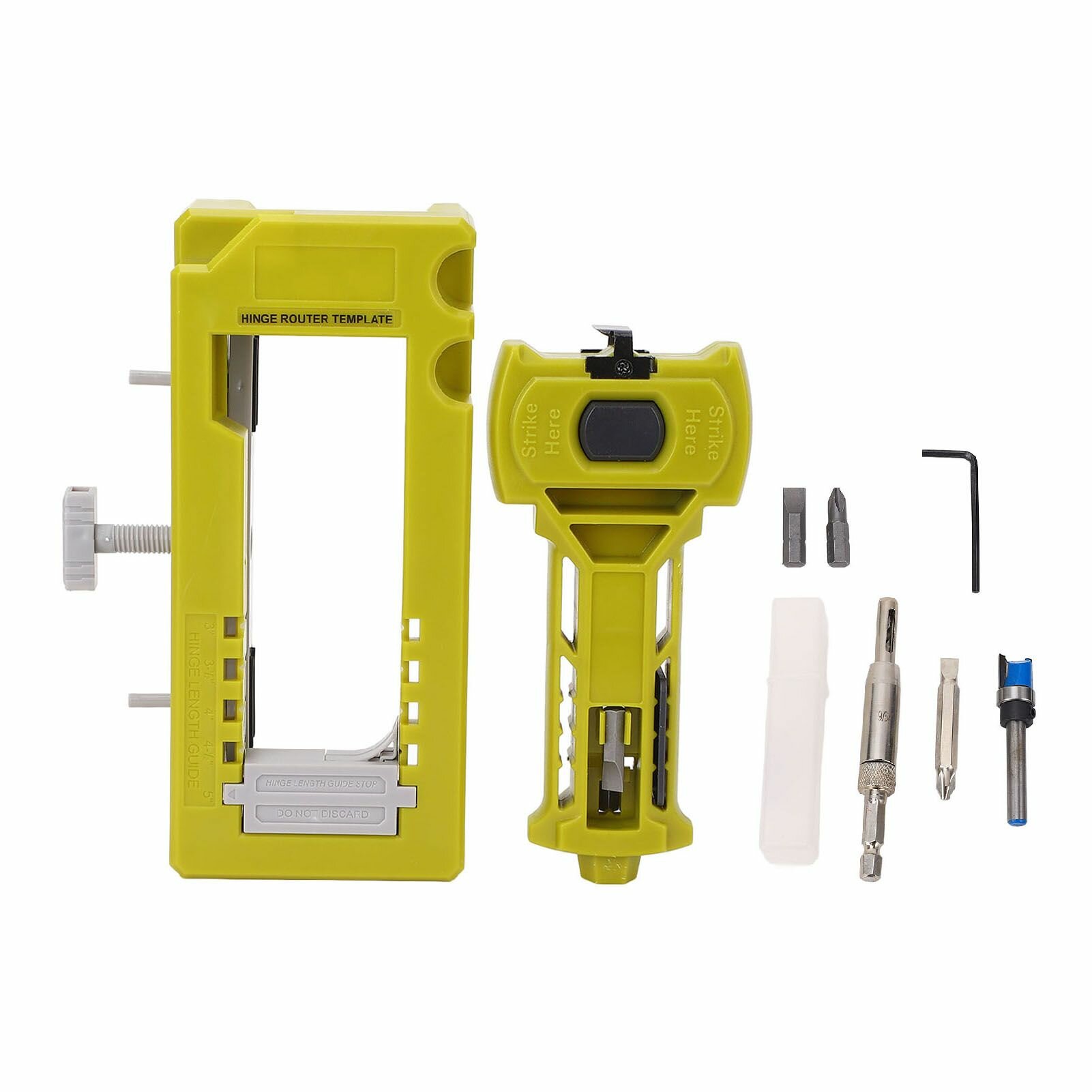 Набор для врезки петель и замков, зеленый, шаблон, точность