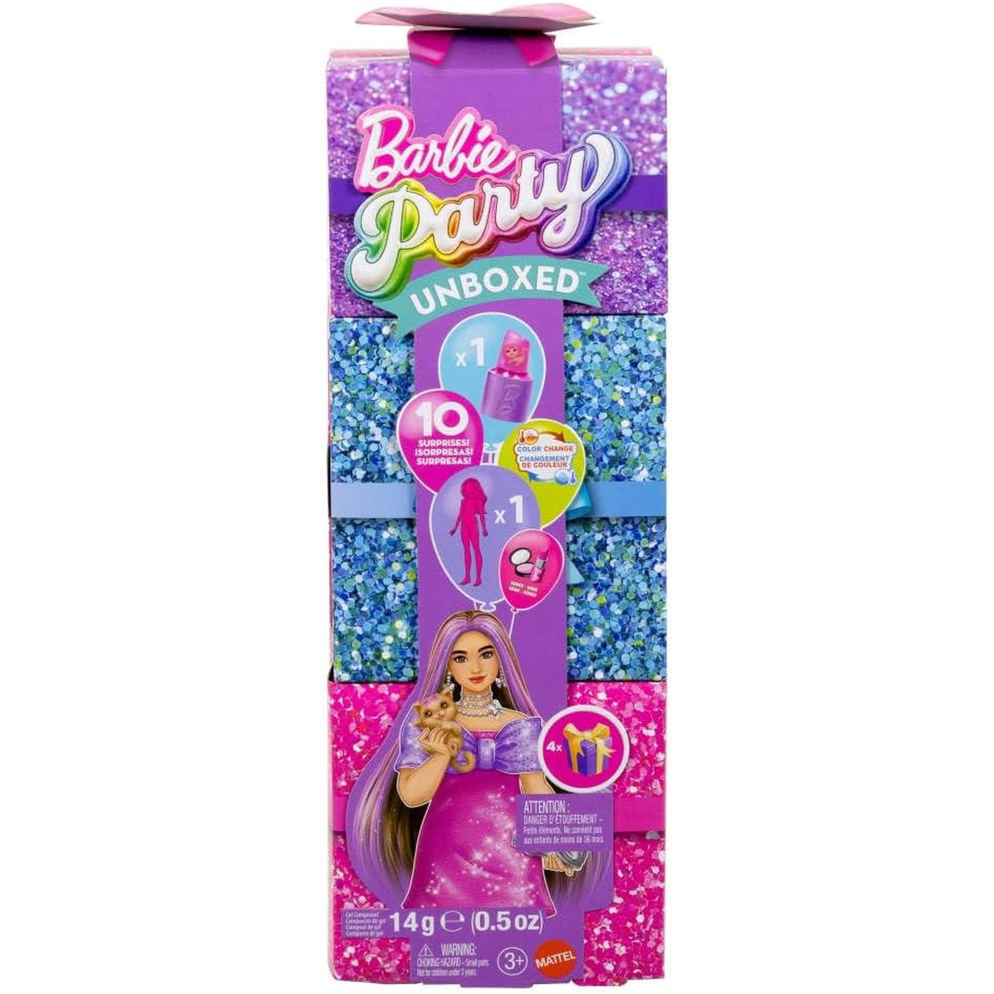 Кукла Mattel Barbie Party Unboxed - Кукла Барби подготовка к вечеринке, в розовом платье с аксессуарами - Барби JFY67