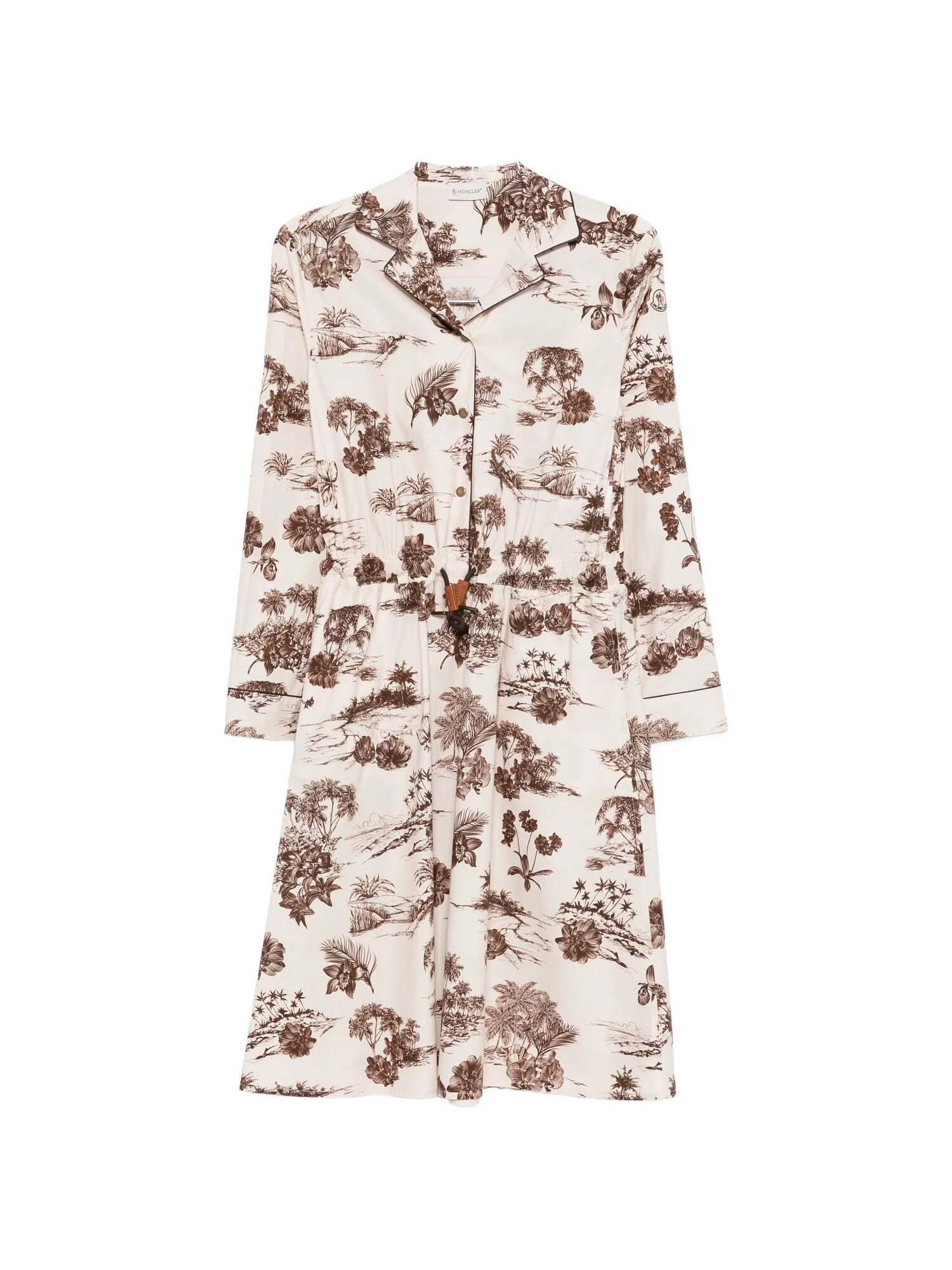 Платье Drawstring floral-print midi dress