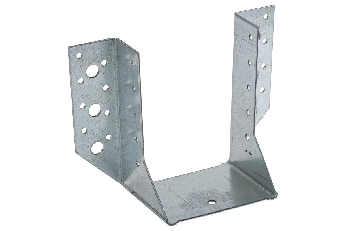 Балочный башмак‑опора VORMANN тип А 100×140×2 мм, оцинкованная сталь, открытая опора для бруса и перекрытий к дереву, бетону, кирпичу