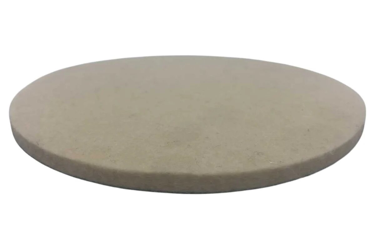 Фетровый полировальный диск Interflex 125 × 6 мм белый для полировки стекла, акрилового камня и металлов (алюминия, латуни, inox)