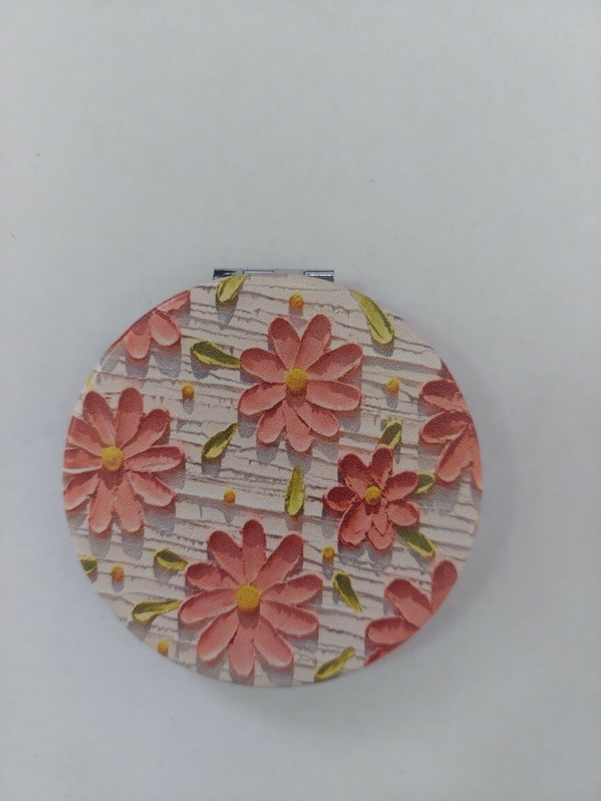 Зеркало карманное Астры, круглое, 7x7см
