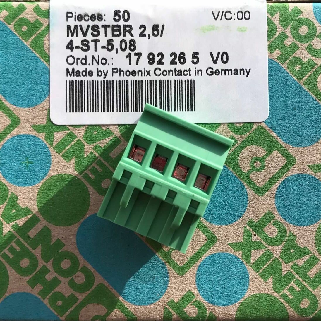 1 шт MVSTBR 2.5/4-ST-5.08 Клемма разъем печатной платы 1792265 Phoenix Contact