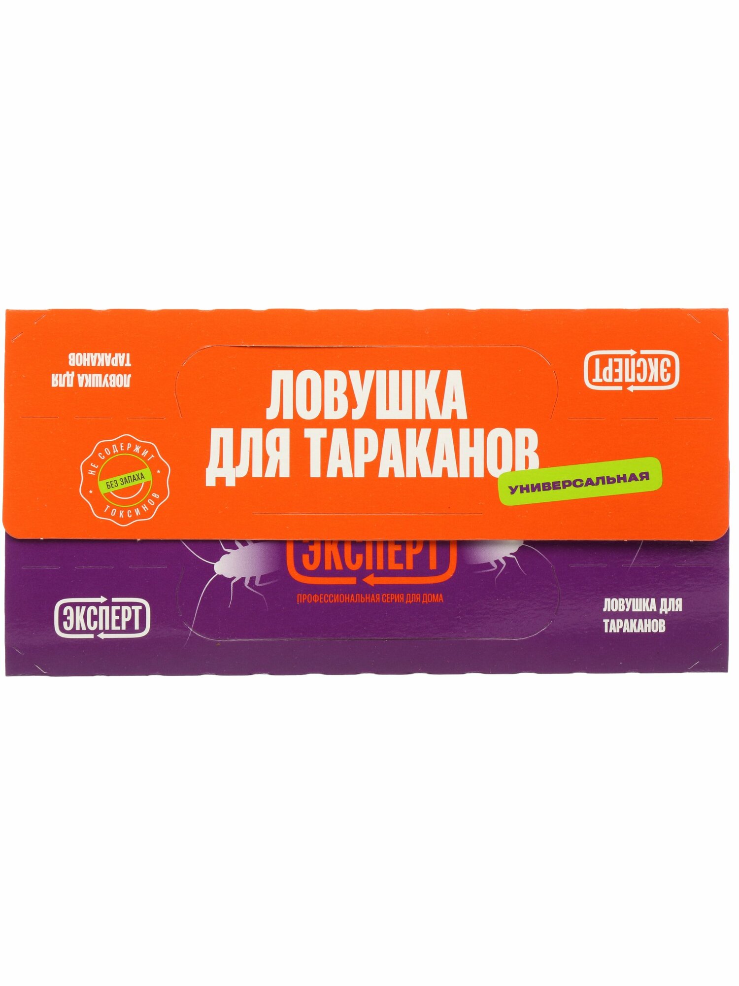 Ловушка для тараканов Эксперт: эффективная липкая пластина от вредителей для дома, 1 шт. Надежное средство от насекомых.