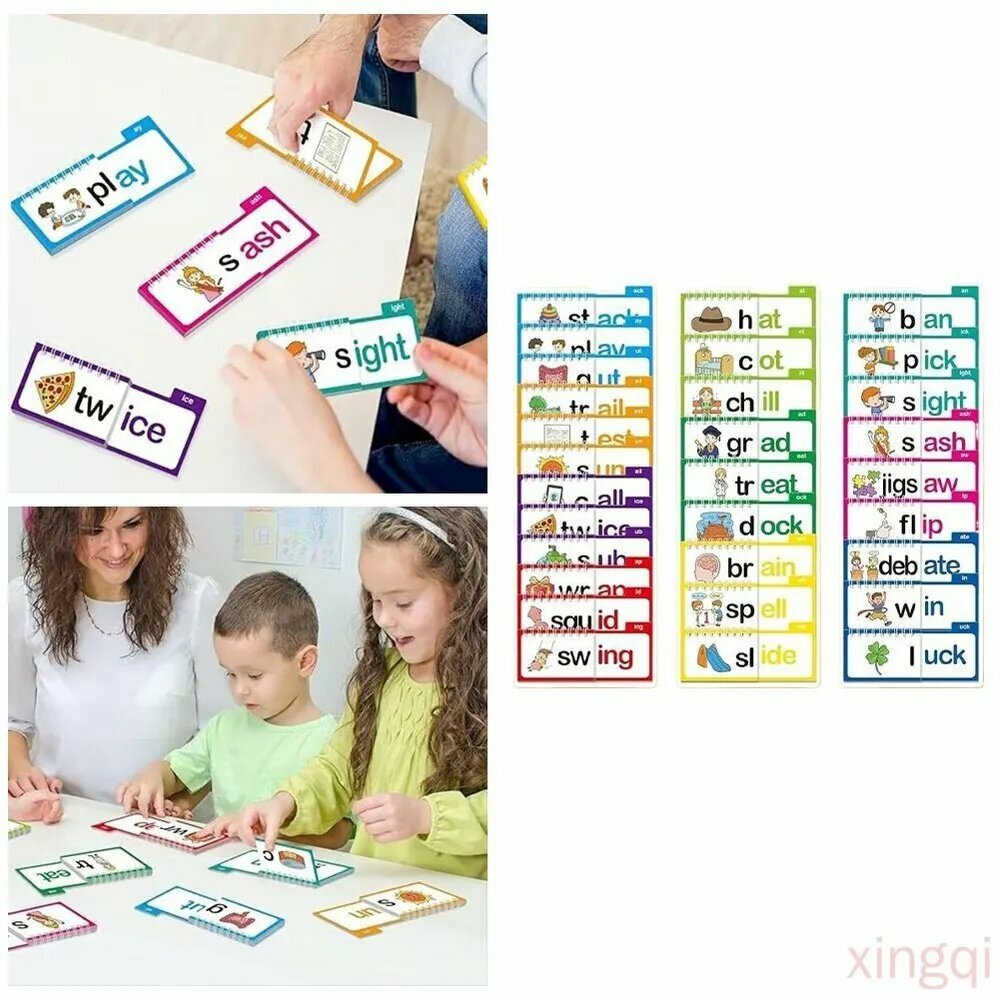 Word Family Build Book Read and Rhyme Flip Book для образовательной игры для чтения