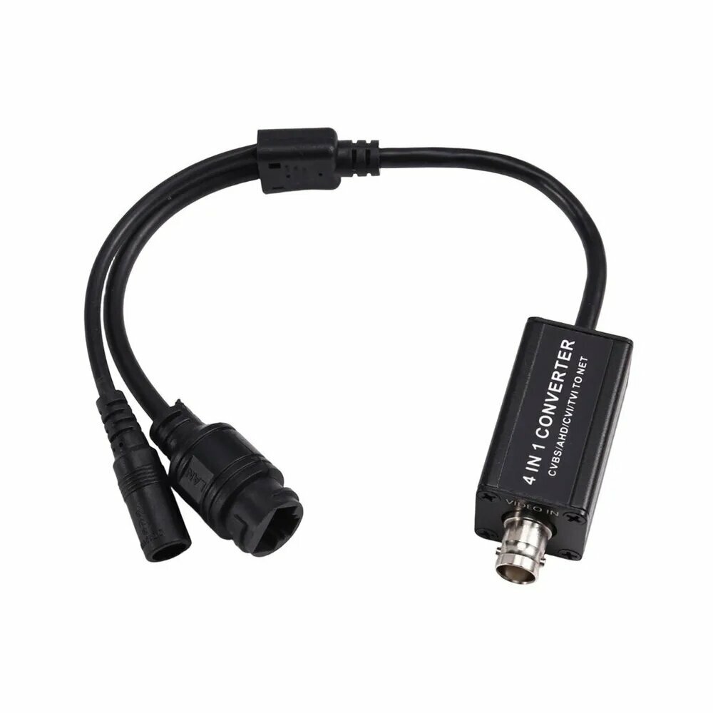 Преобразователь сигнала 720P/1080P AHD/TVI/CVI/CVBS 4-в-1 с BNC-входом, RJ45-выходом, 265 RTSP-адаптером для камеры видеонаблюдения