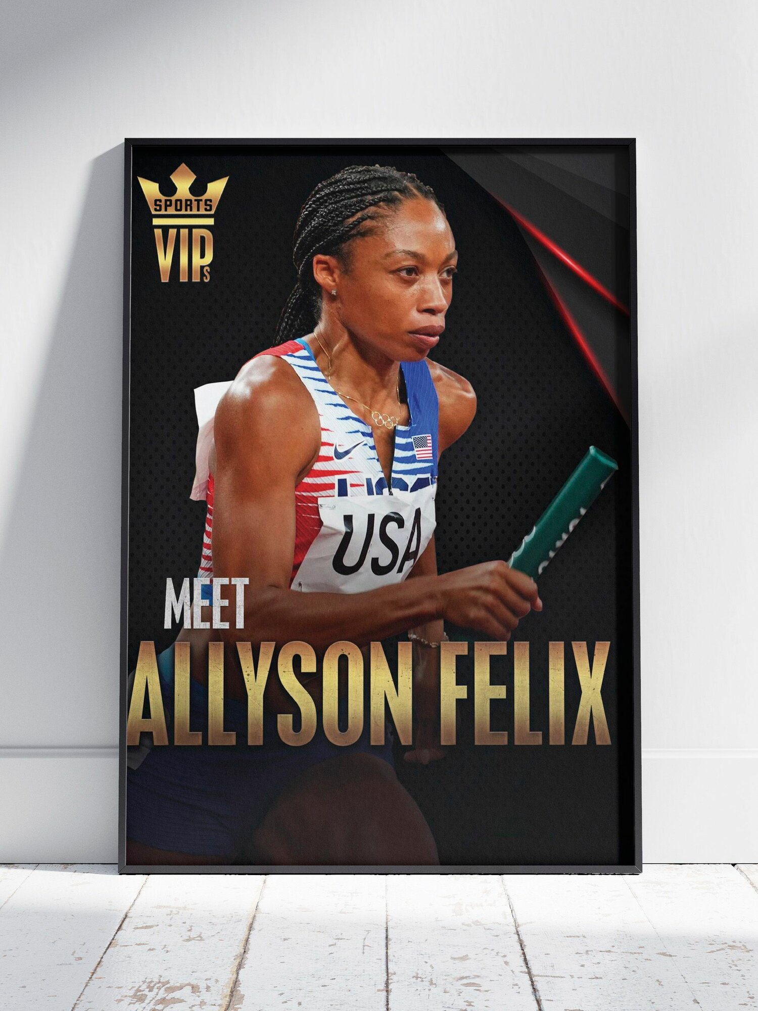 Плакат на стену для интерьера Легенды Олимпийских Игр (Эллисон Феликс - Allyson Felix 3) A4 (21x30 см)