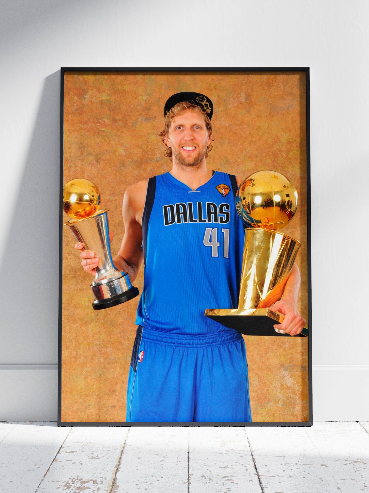Плакат на стену для интерьера Легенды Баскетбола (Дирк Новицки - Dirk Nowitzki 1) - Постер по спорту и физической активности формата A4 (21x30 см)