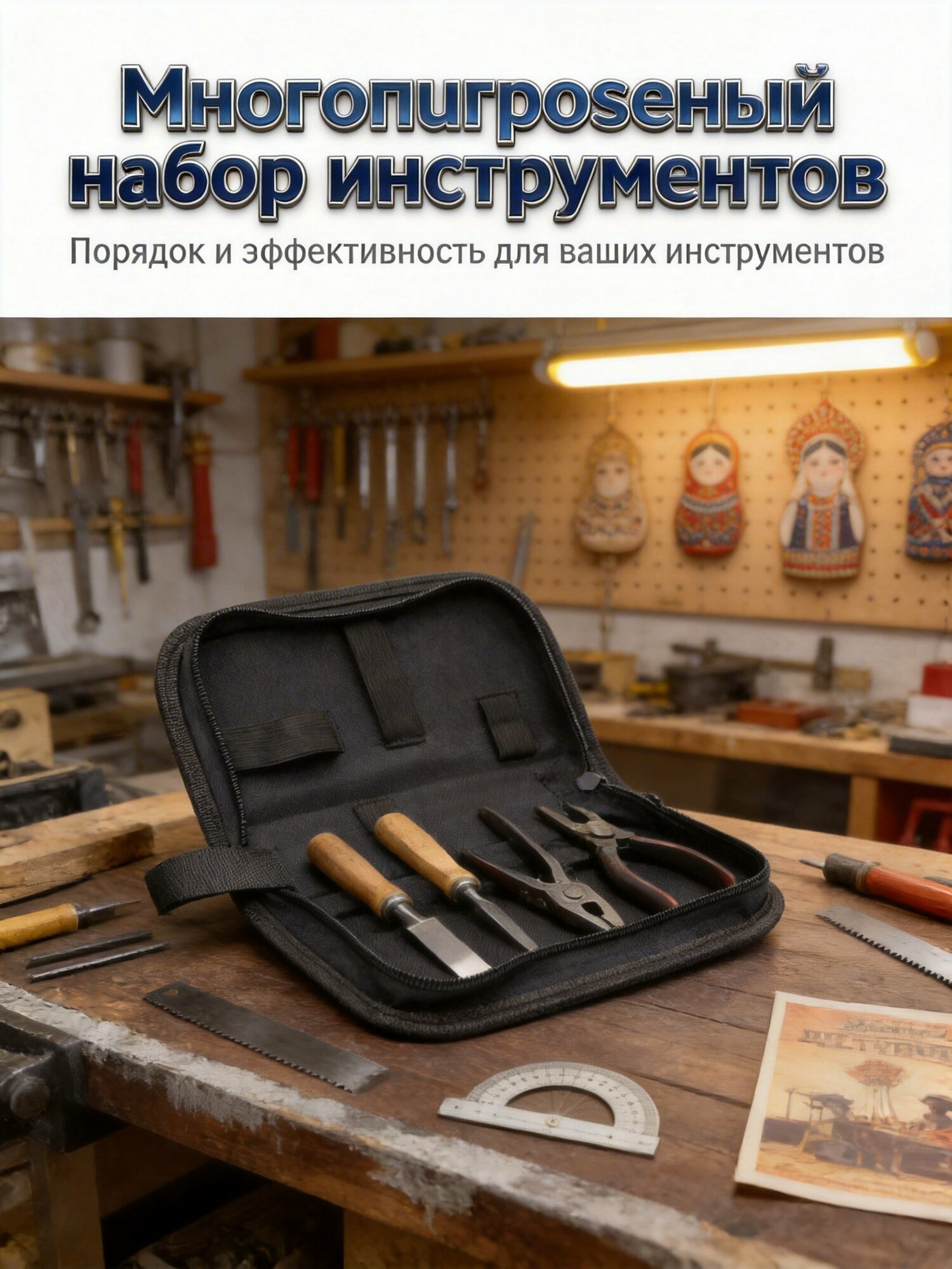 Многофункциональный набор инструментов для ремонта брезента и хранения мелких деталей, сумка из оксфордской ткани черная, закрытый 20,5 x 10 x 5 см раскрытый 24 x 20,5 см