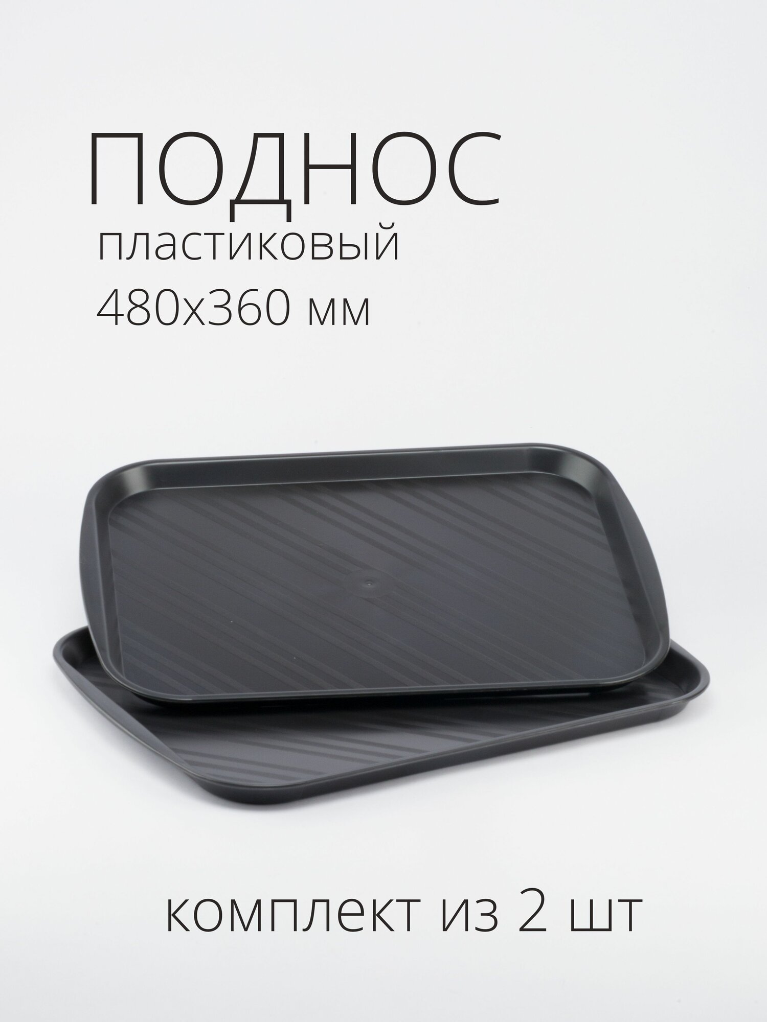 Пластиковый поднос 48х36 см 2 шт