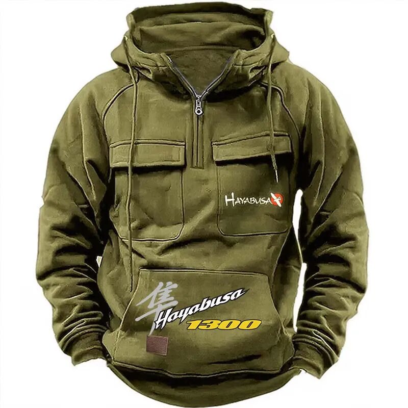 Мужская толстовка Suzuki Hayabusa 1300, Green, XXXL