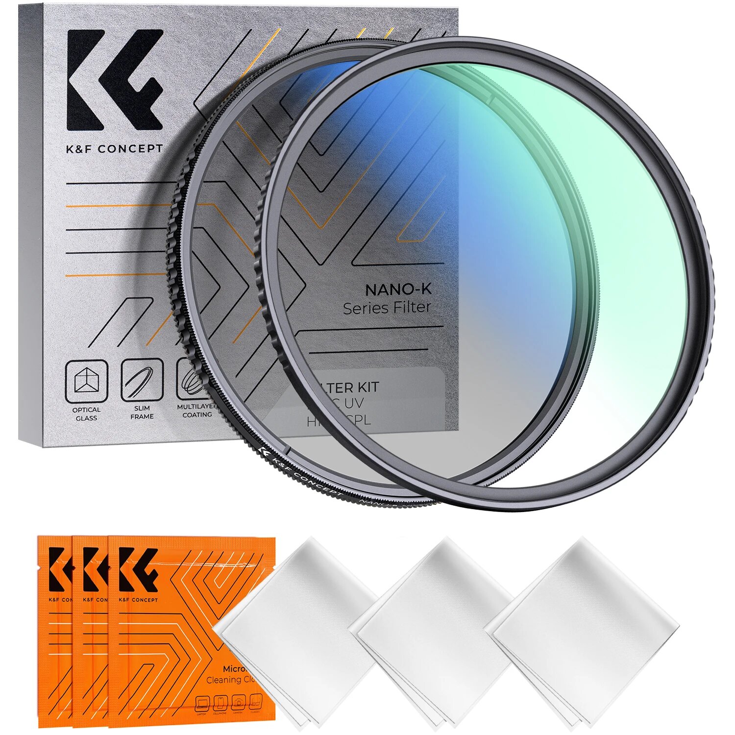 Набор фильтров K&F CONCEPT UV+CPL, 82 мм