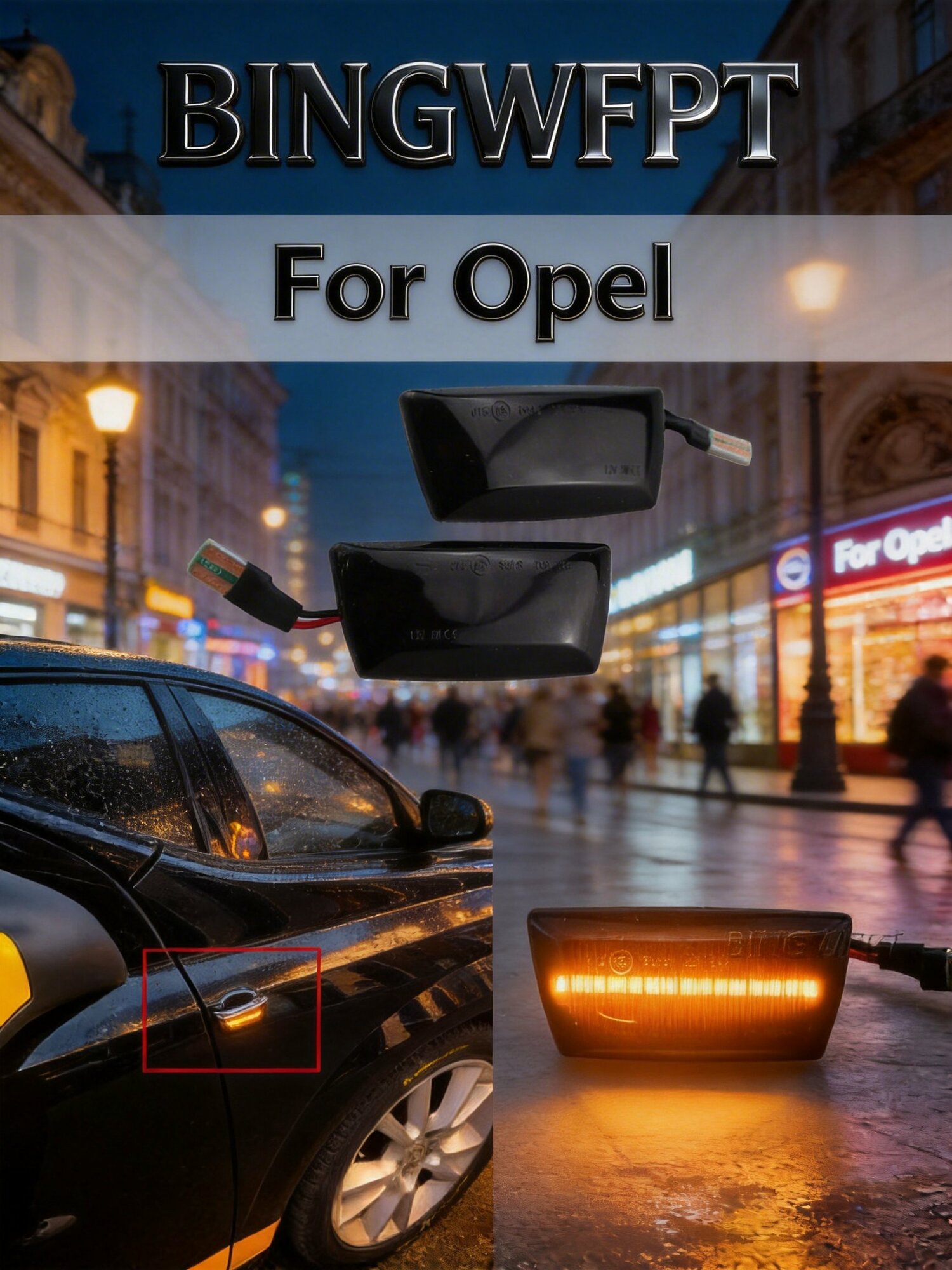 Динамические светодиодные указатели поворота и боковые габаритные огни для Opel Astra H, Chevrolet и Cadillac BLS