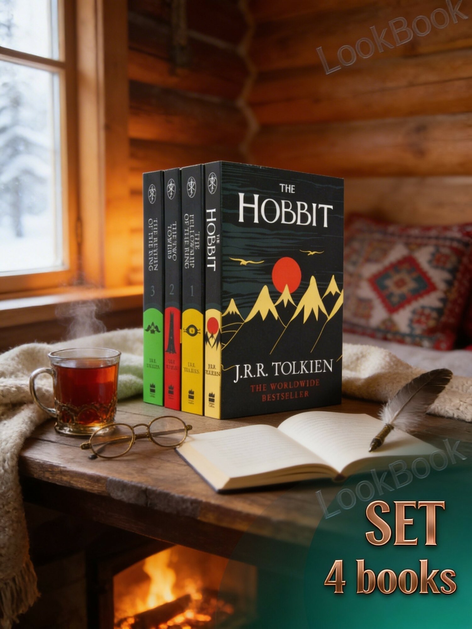 Полная коллекция книг Дж. Р. Р. Толкина на английском, Хоббит и трилогия Властелин Колец для поклонников фэнтези