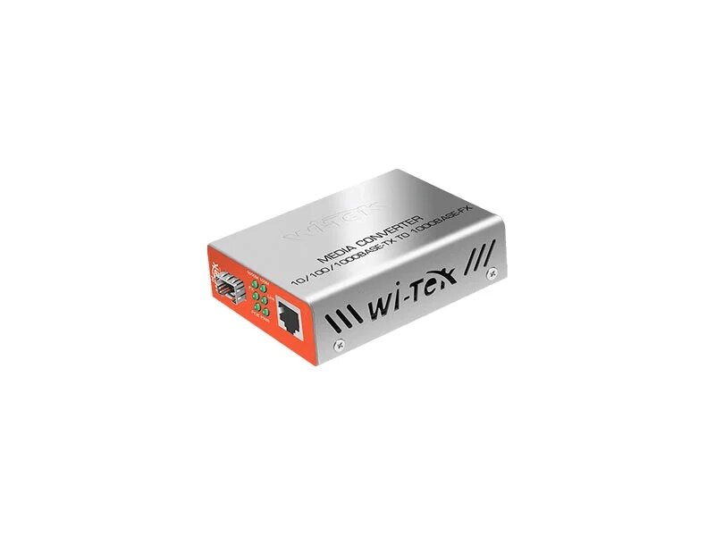 Медиаконвертер Wi-Tek WI-MC111GP, 1000-Base-T c PoE 802.3af/at, 1000Base-FX с SFP-портом
