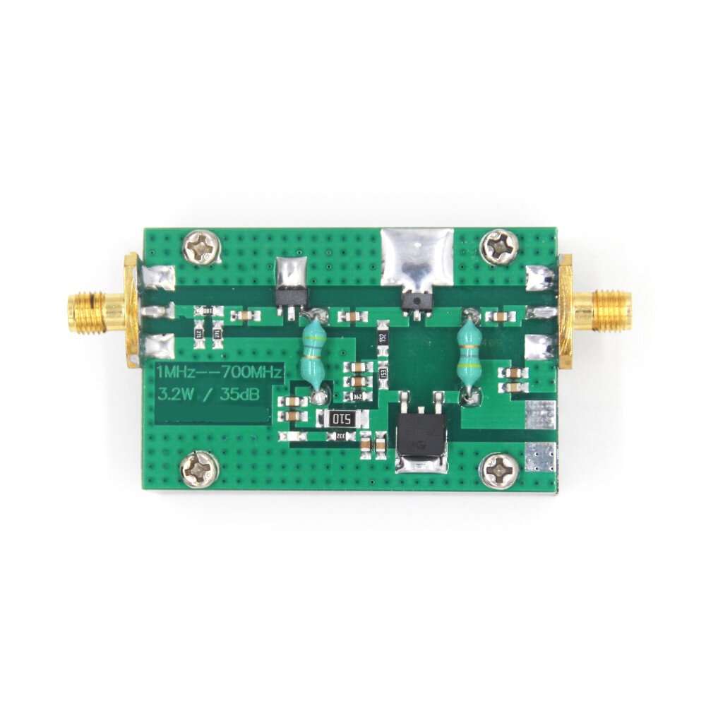 35db 1MHz-700MHZ RF Power Amplifier 3.2W HF VHF UHF FM Transmitter 15V DC