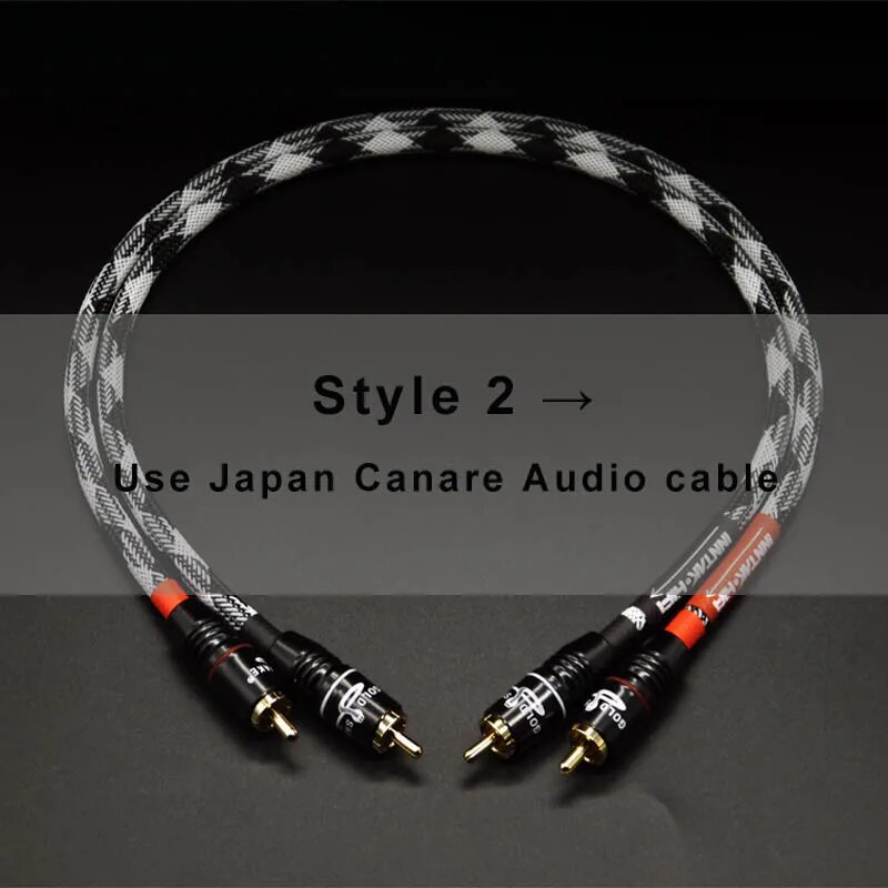Аудиокабель RCA-RCA, пара, 0.5м, Style 2