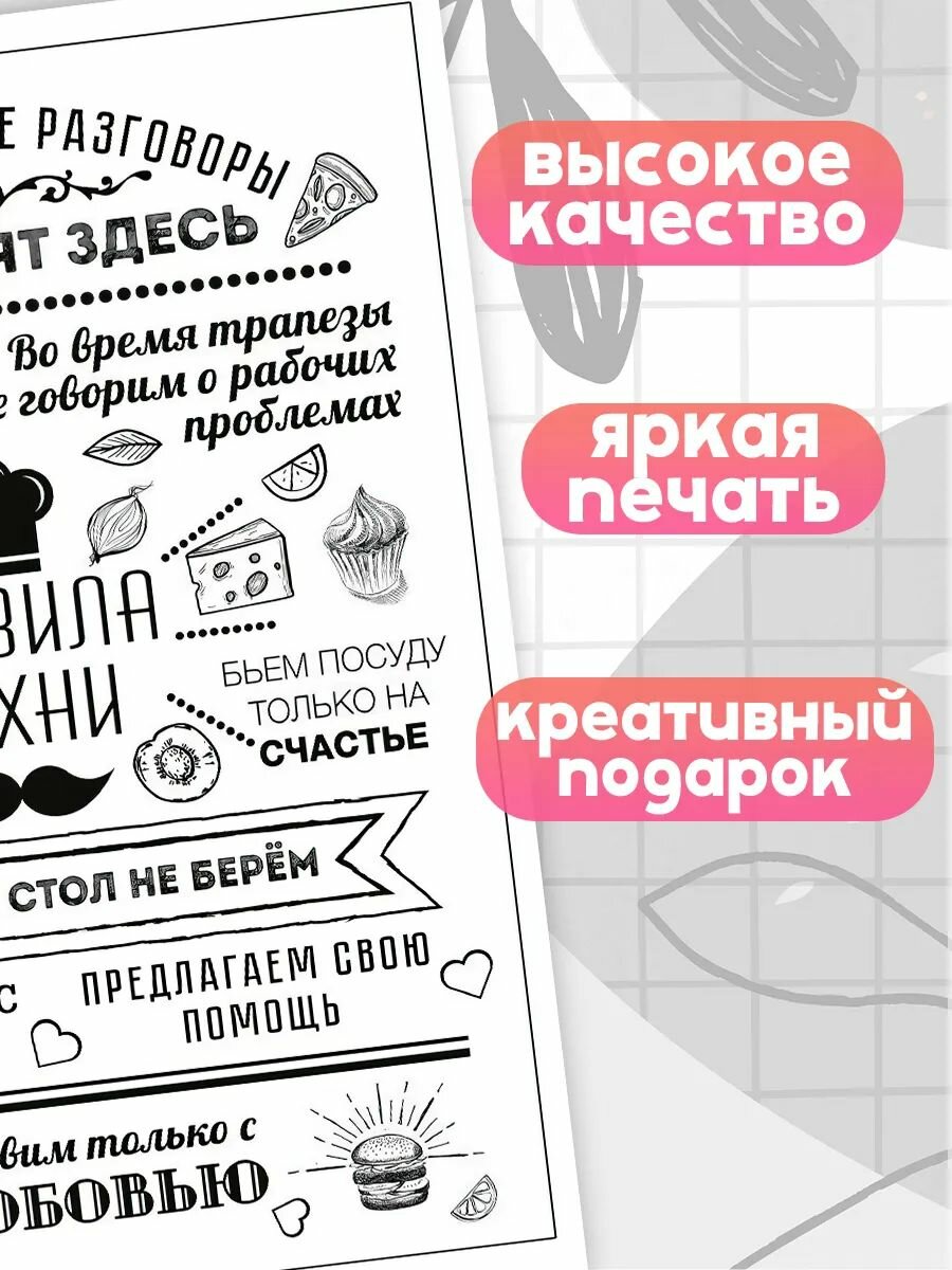 Постер на стену Правила дома , плакат 1шт, А2 размер. — фото 1