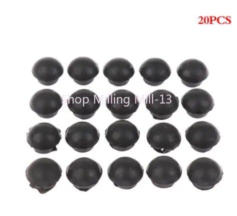 20 шт. резиновые заглушки для домкрата, черные, round head
