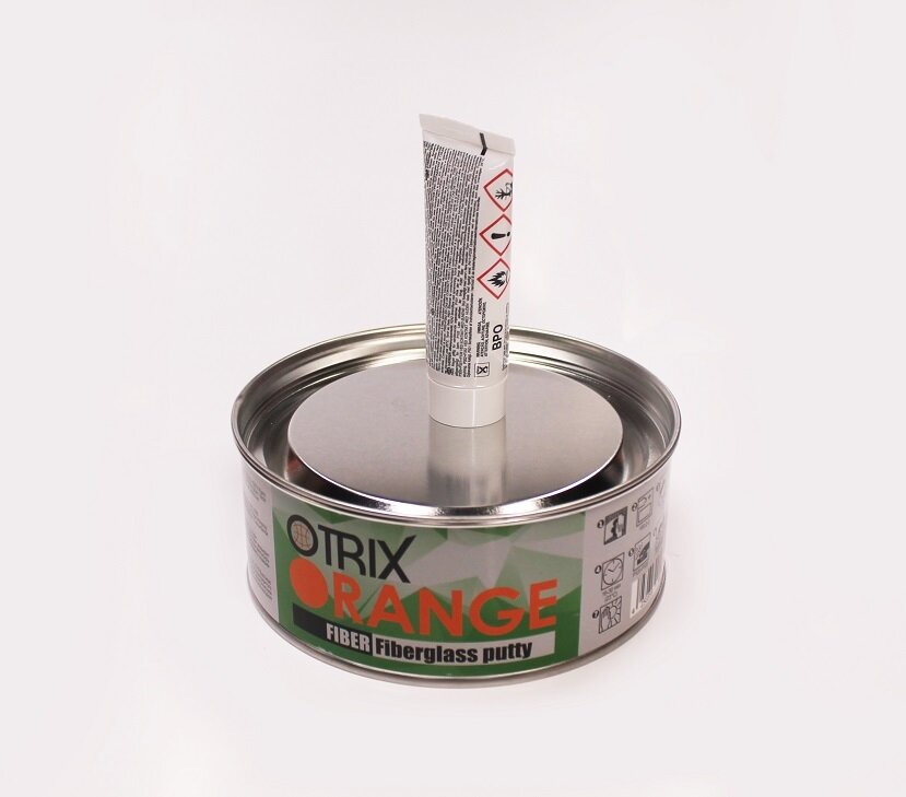 Шпатлевка стекловолокнистая FIBER ORANGE OTRIX 1кг
