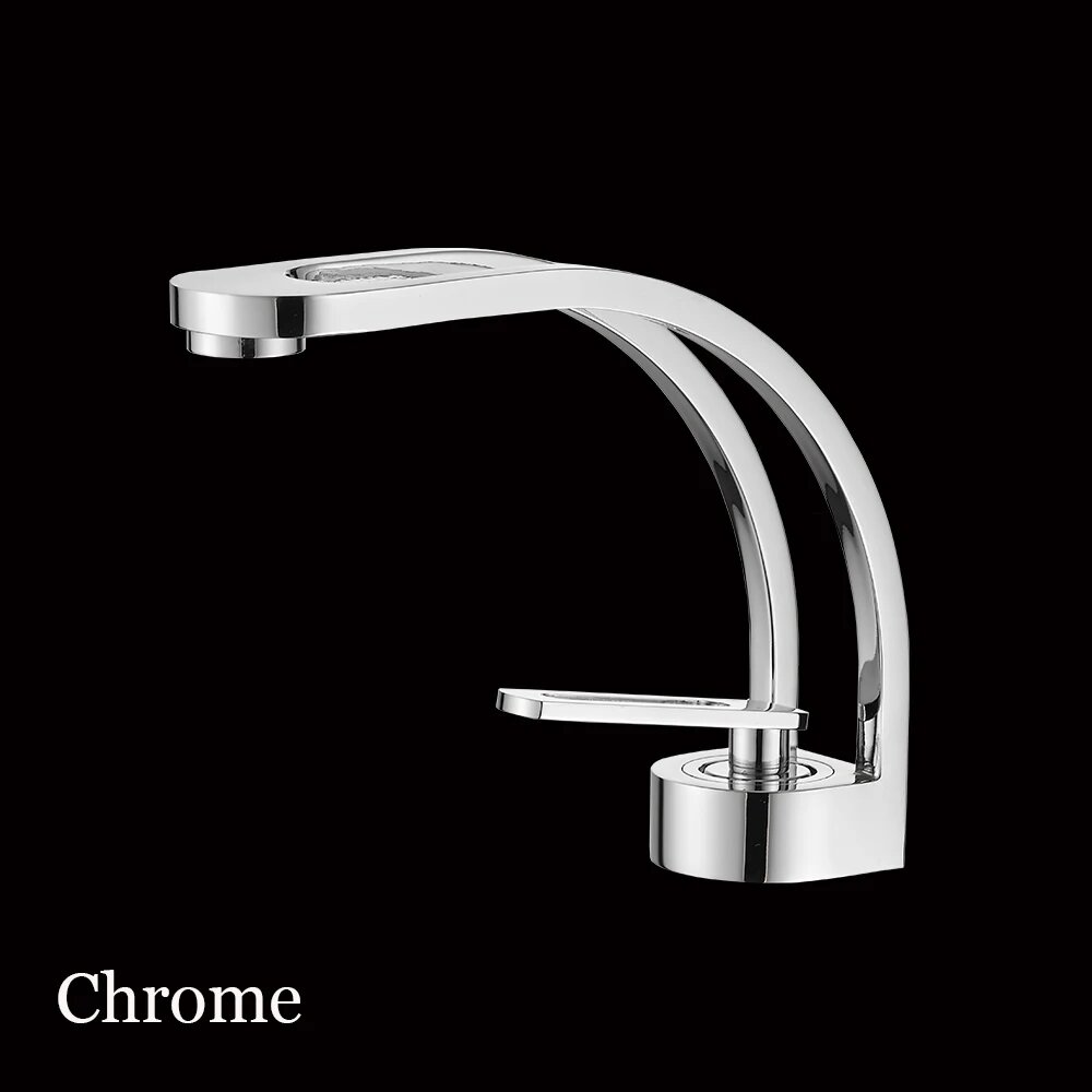 Кран для раковины BAKALA Basin Faucet Современный смесительный кран для ванной Черный/Золотой Кран для мойки раковины Одно ручку Кран с водопадом горячей и холодной воды
