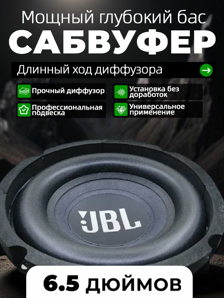 6,5-дюймовый высокоэффективный сабвуфер - автомобильный сабвуфер для мощного звучания