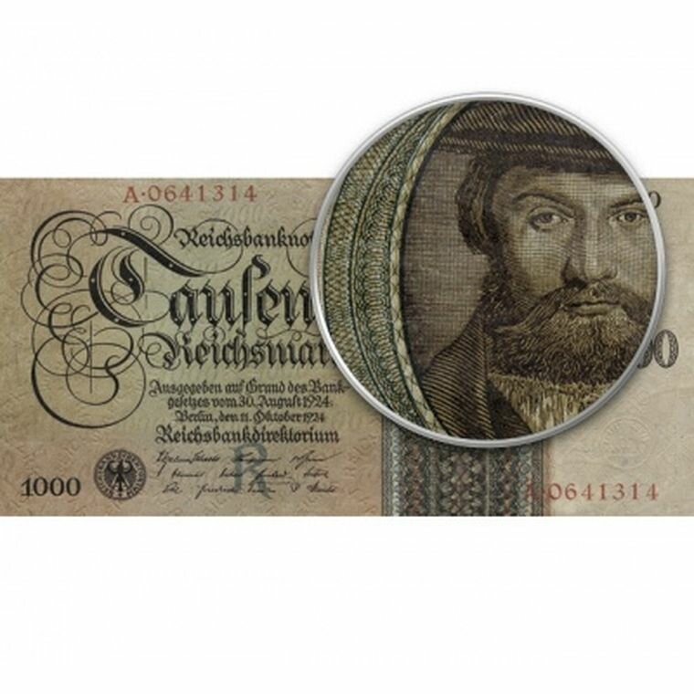 1000 марок 1924 года Германского государства, копия