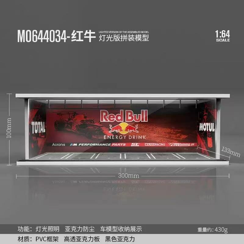 Диорама гараж MoreArt с подсветкой для машинок для моделей 1:64. Игрушечный гараж, парковка для машинок