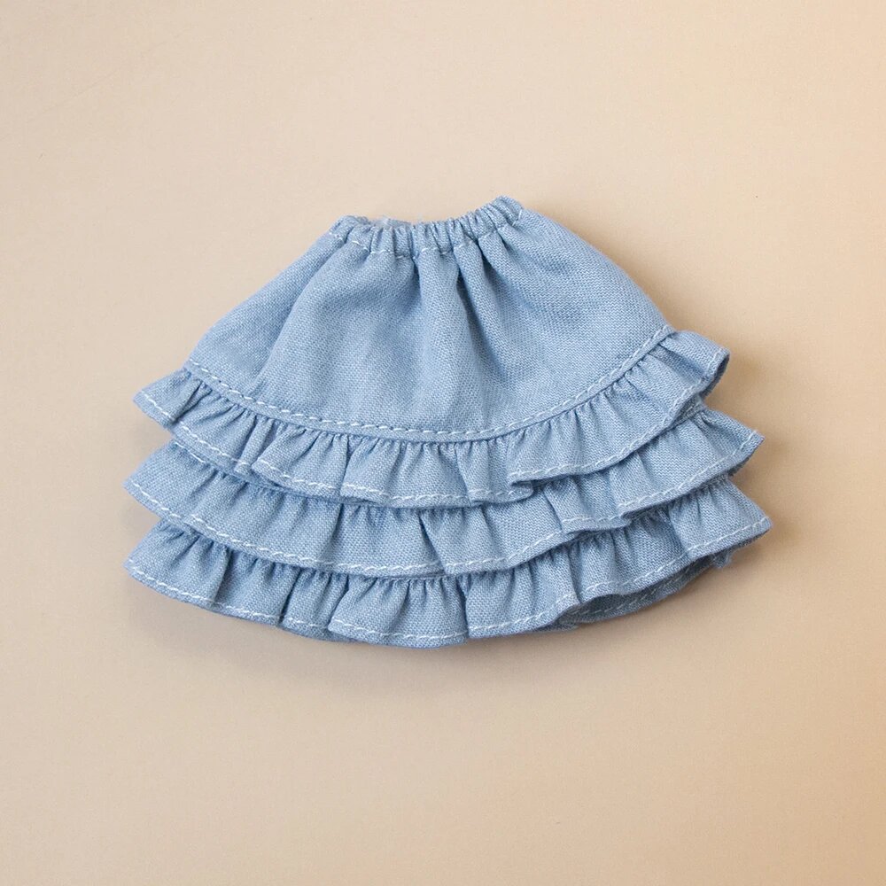 Юбка для кукол Blyth, голубая, skirt-10