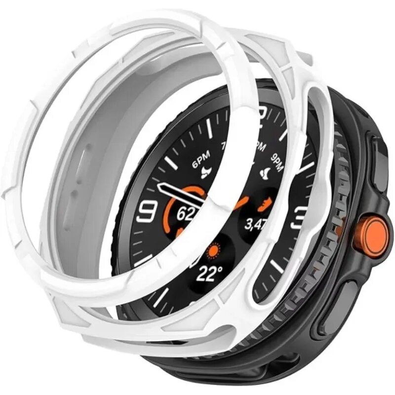 Чехол OUIO 2 в 1 для Samsung Galaxy Watch 8 Classic, Белый
