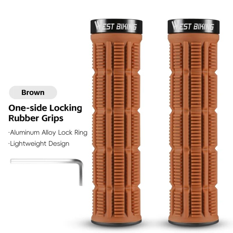 West Biking Ручки для руля MTB из TPR 22.2 мм Коричневый, 0804089 Brown