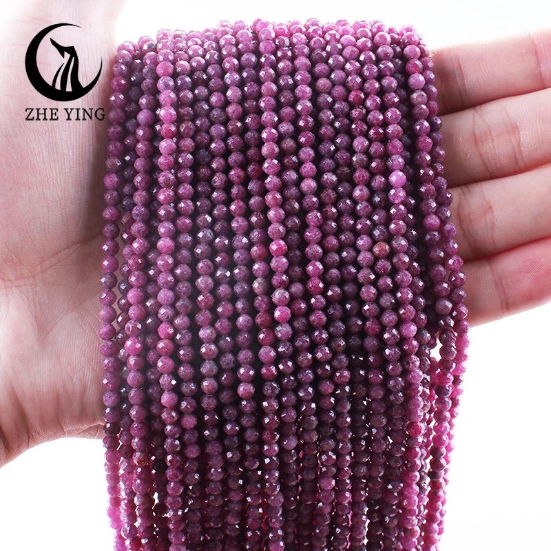 Бусины Zhe Ying фиолетовые, 4 мм, круглые, граненые