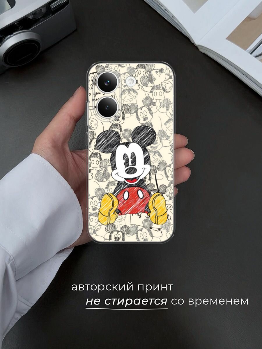 Силиконовый чехол на Poco X8 Pro / Поко X8 Про с принтом Микки Маус — фото 1