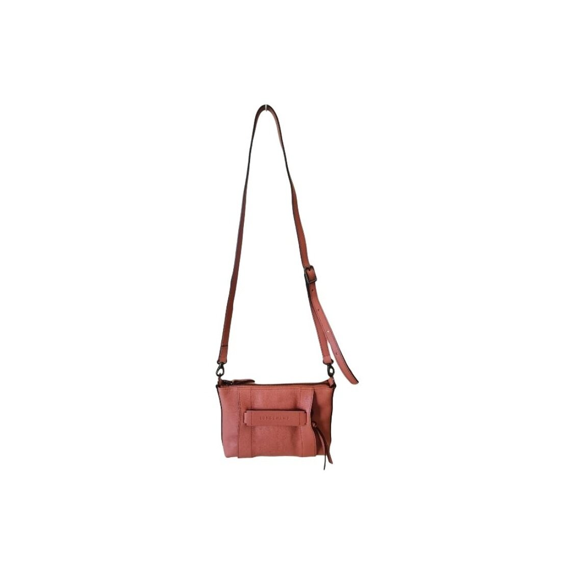 Сумка Longchamp, фактура матовая, оранжево-красный — фото 1
