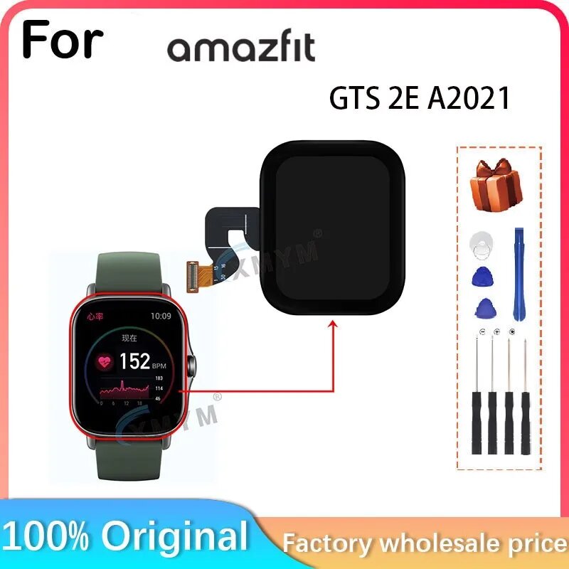 Для смарт-часов Huami Amazfit GTS 2E A2021 ЖК-дисплей + сенсорная панель дигитайзер для Amazfit GTS 2E A2021 Amoled дисплей