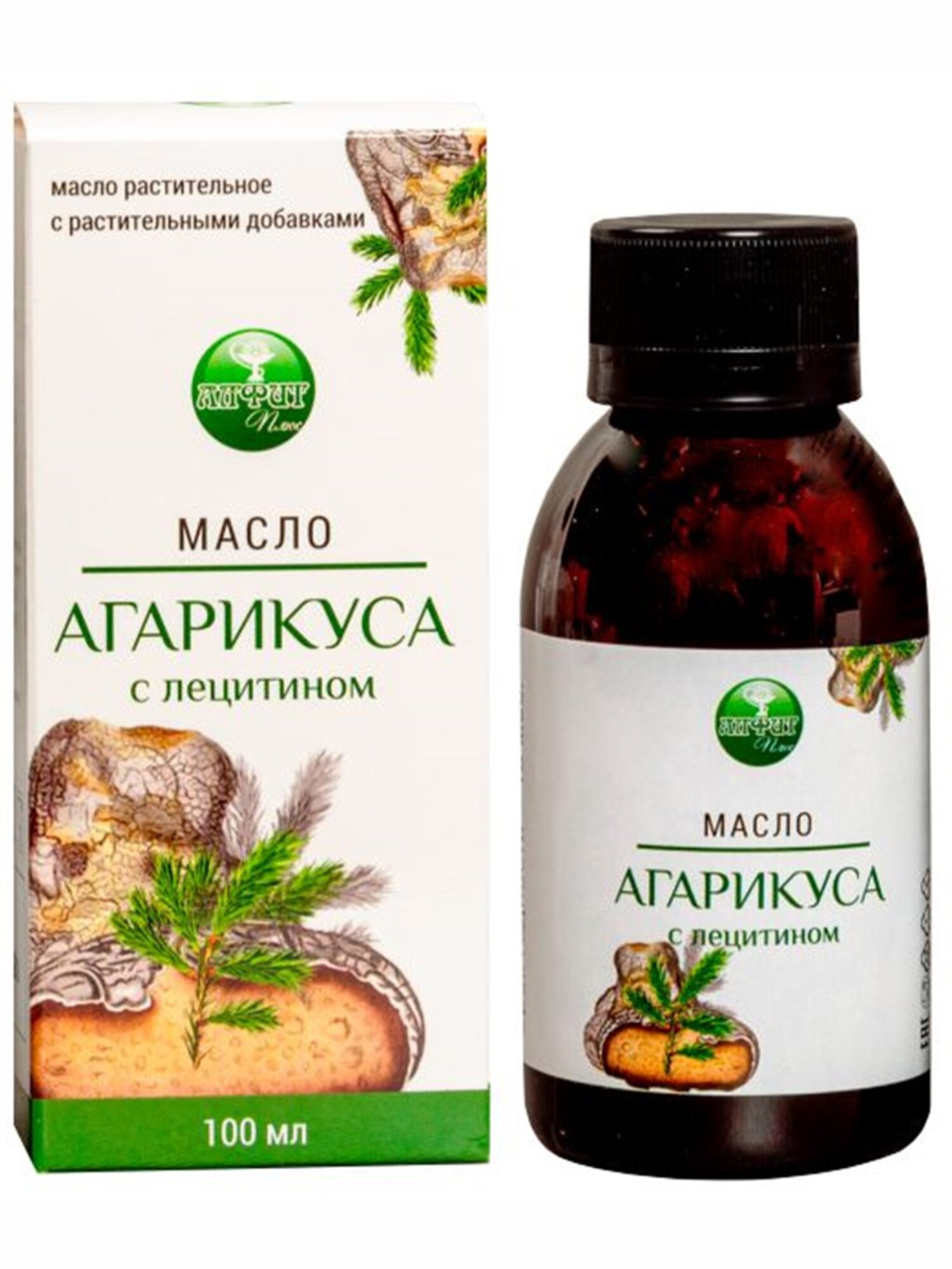 Масло агарикуса с лецитином от бренда "Алфит плюс", объем 100 мл