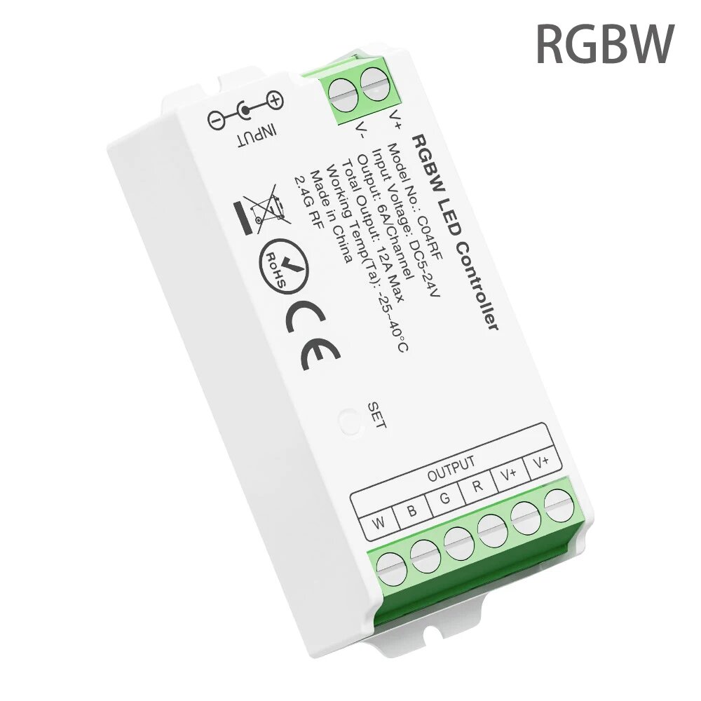 RGBW LED контроллер C04RF 2.4ГГц, белый