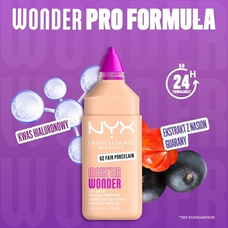 Тональный крем NYX Professional Makeup Make Em Wonder, оттенок 42 глубокий орех, 30 мл