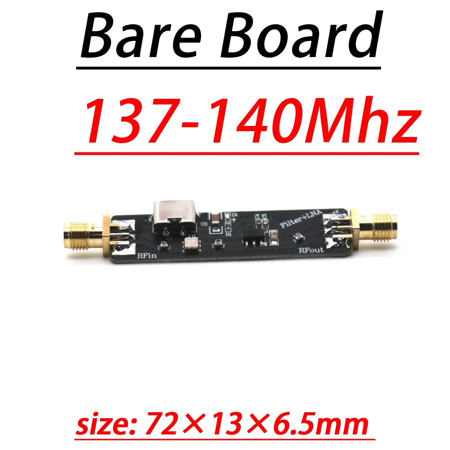 Bare Board 137-140MHz, 72x13x6.5mm