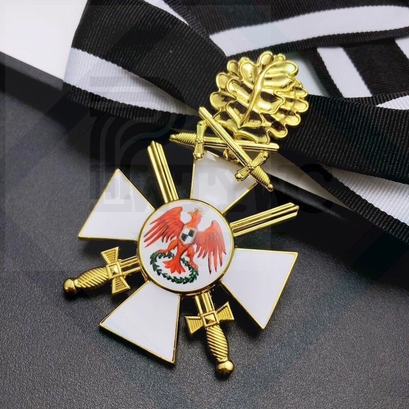 Крест ордена Красного Орла с эмалью орденский наградной антикварный