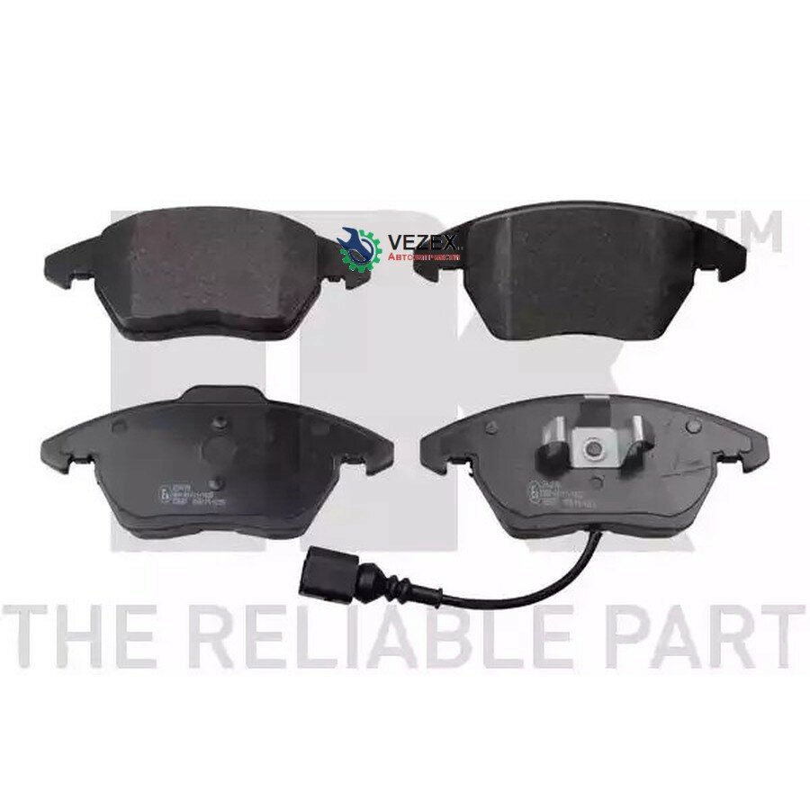 NK 224770 колодки дисковые передние! c датчиком износа диск 15'/16'\ Audi A3, VW Golf V 1.4-2.0TD 03>